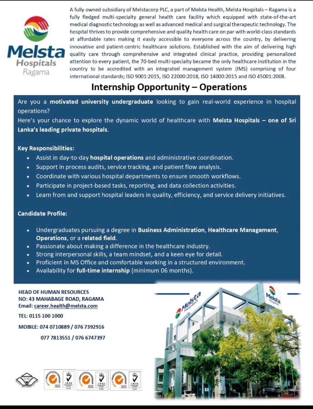 Internship - Operations - Jobseeker.lk