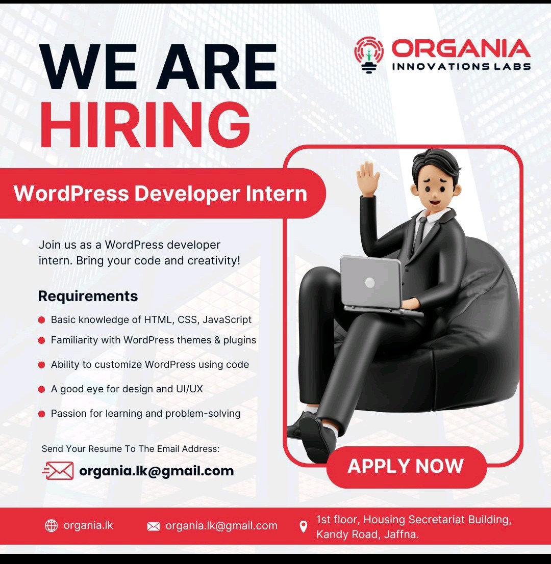 WordPress Developer Internship - Jobseeker.lk