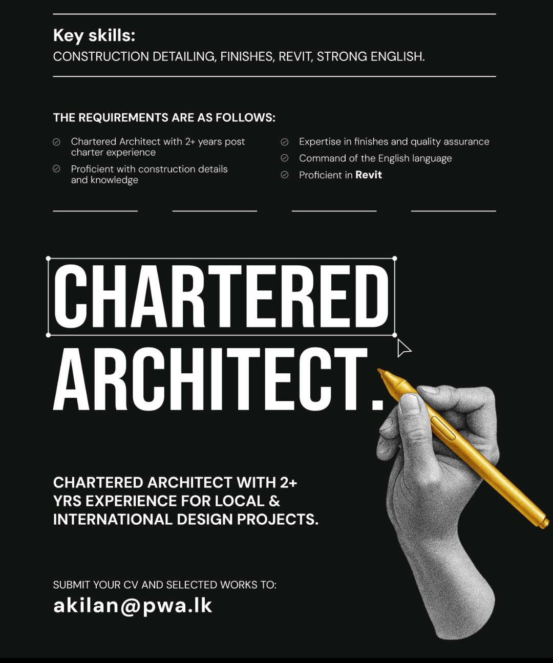 Chartered Architect - Jobseeker.lk
