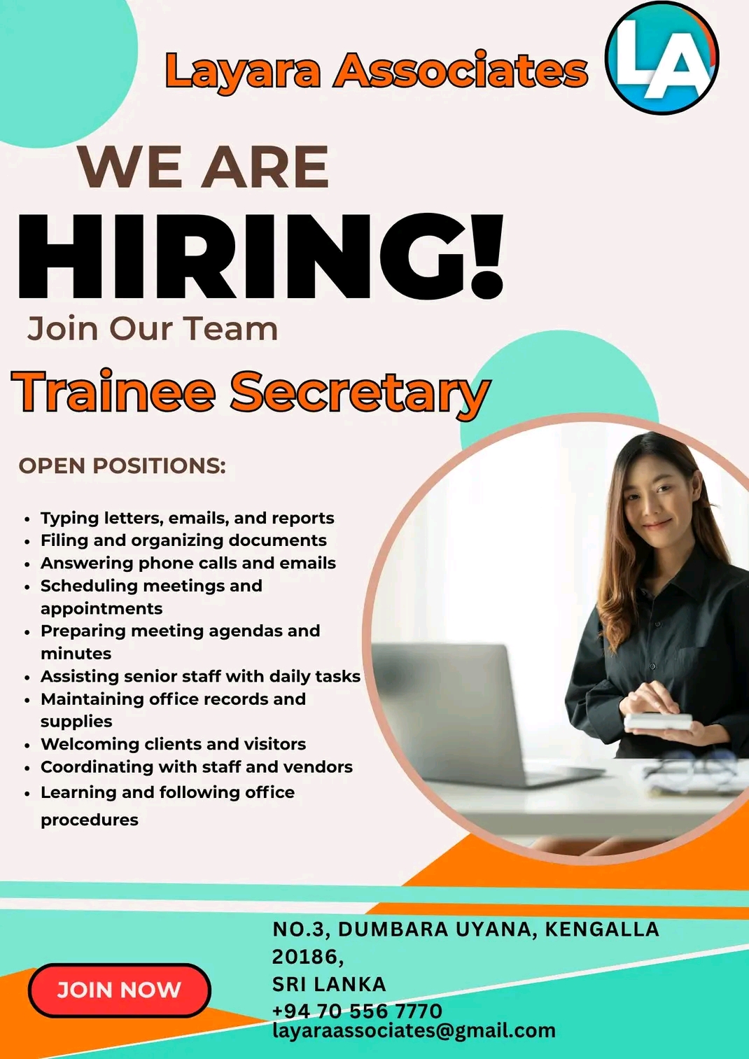 Internship - Secretary - Jobseeker.lk