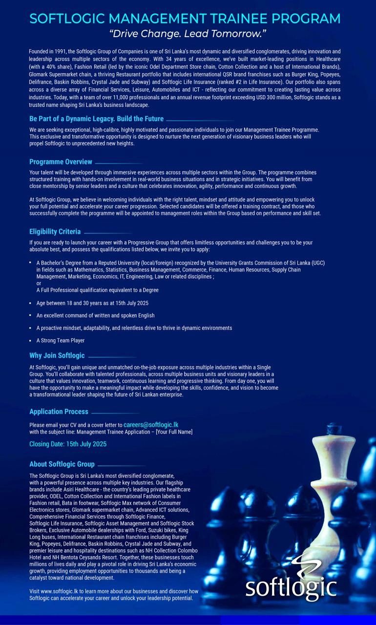 Management Trainee - Jobseeker.lk