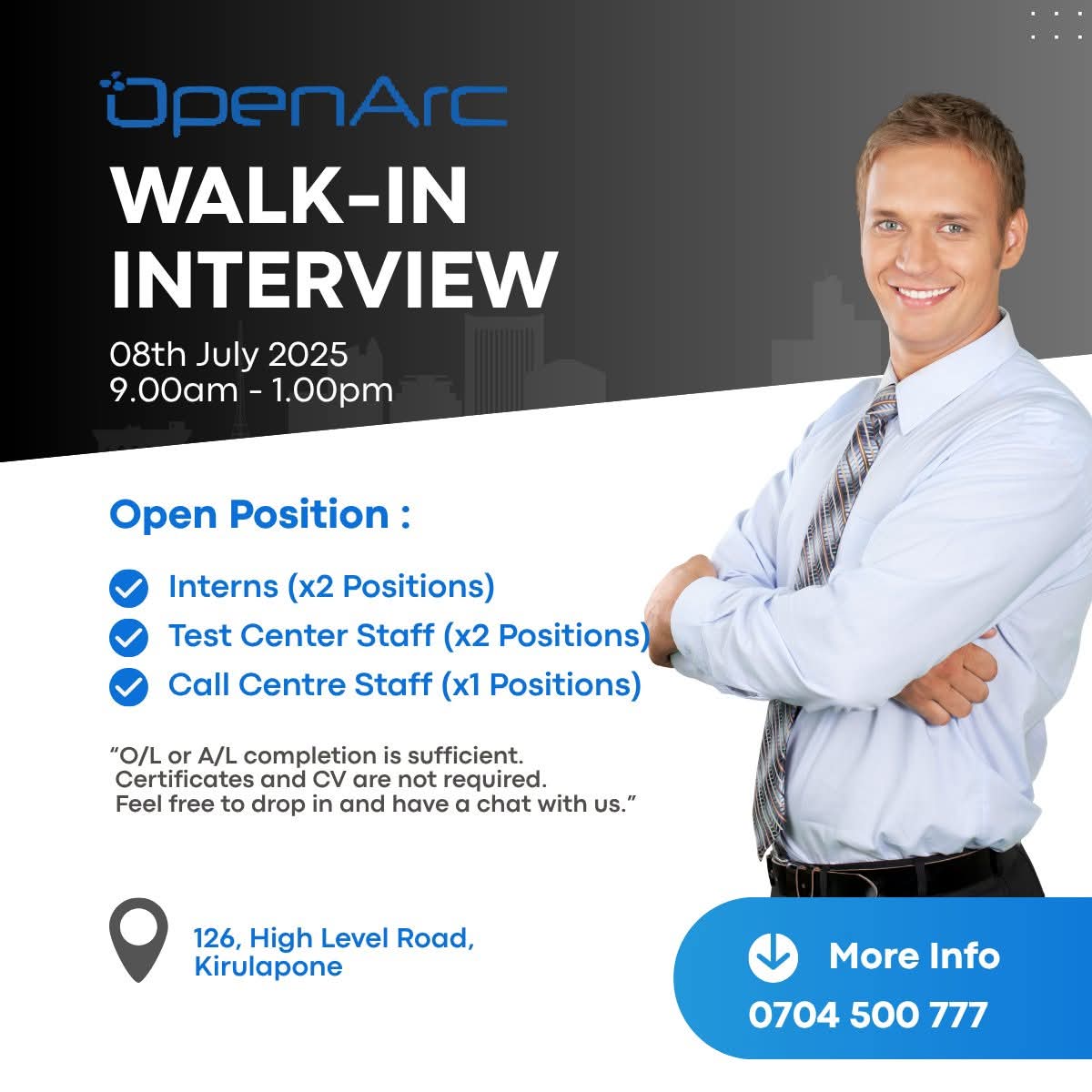 Internship/ Call Center/ Test Center - Jobseeker.lk