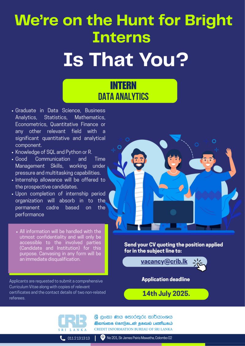 Internship - Data Analytics - Jobseeker.lk