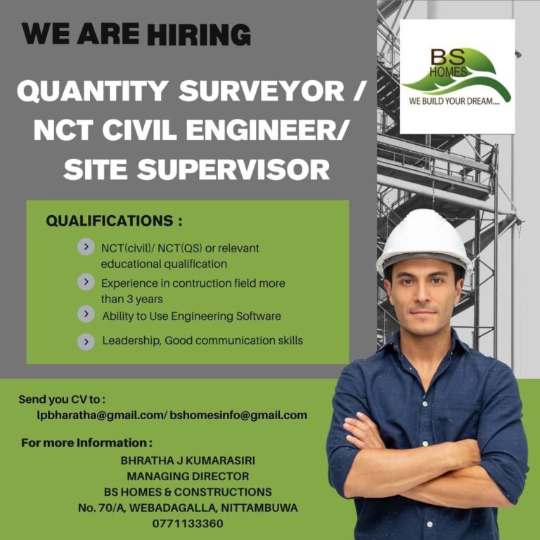 Quantity Surveyor Archives - Jobseeker.lk