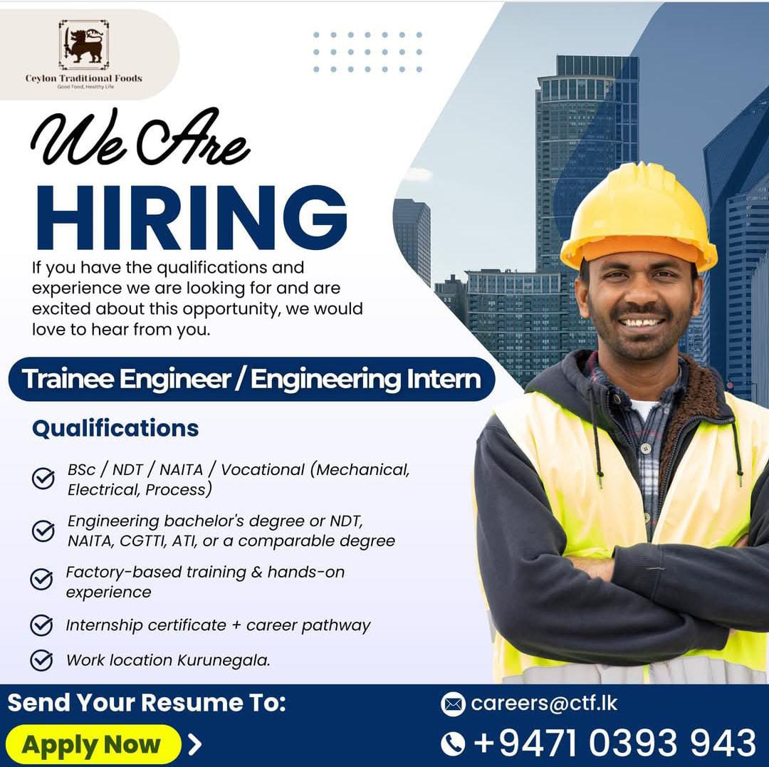 Trainee Engineer / Engineering Internship - Jobseeker.lk
