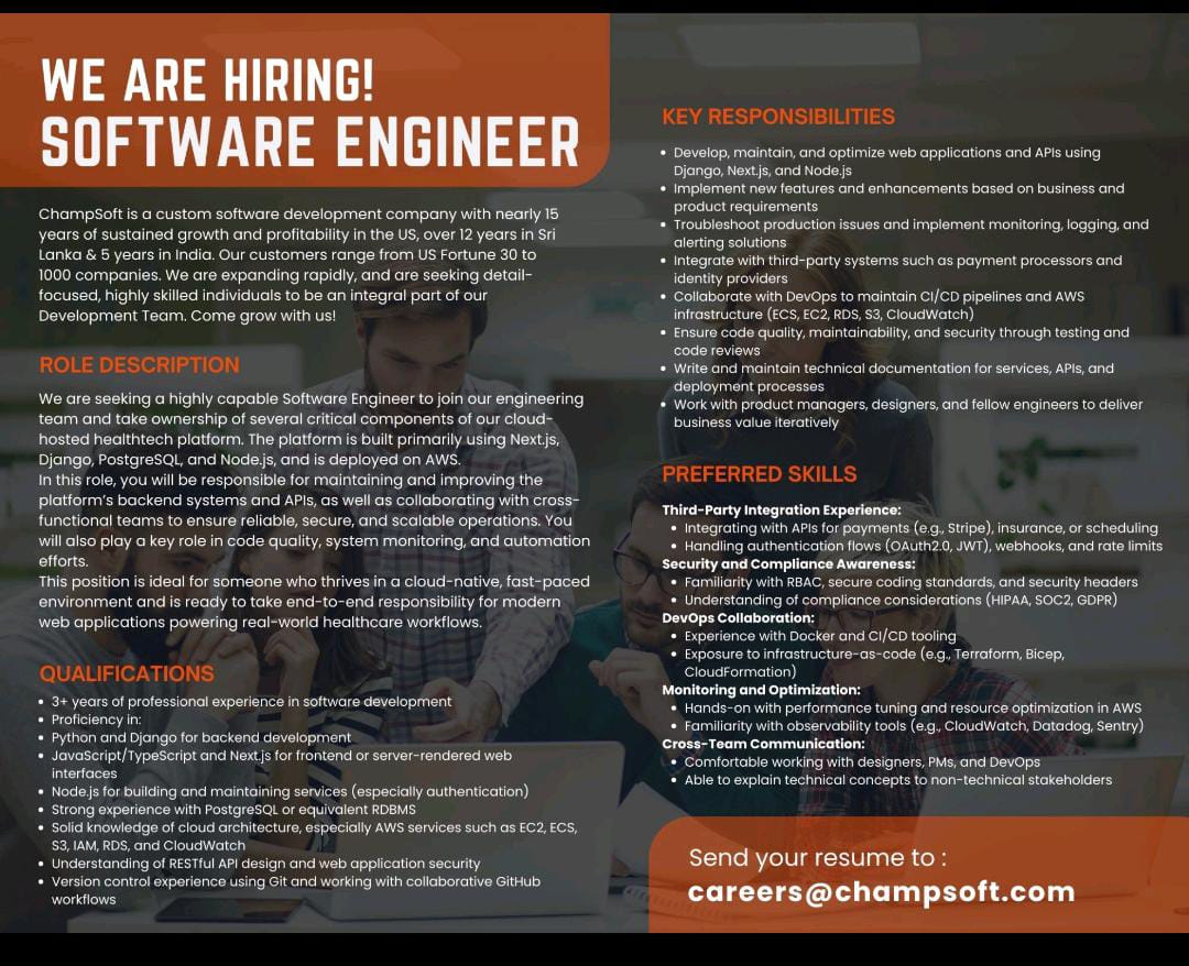 Software Engineer - Jobseeker.lk