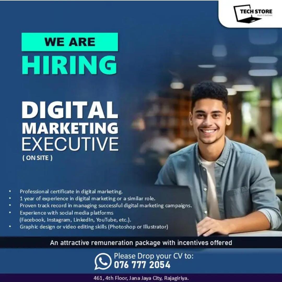 Digital Marketing Executive - Jobseeker.lk