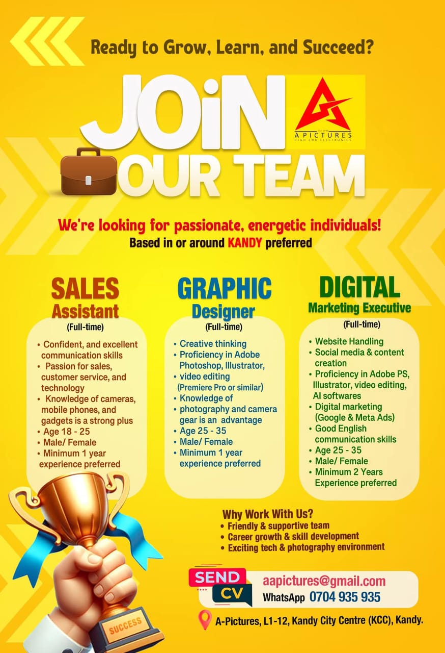 Sales Assistants/ Graphic Designer/ Digital Marketing Executives ...
