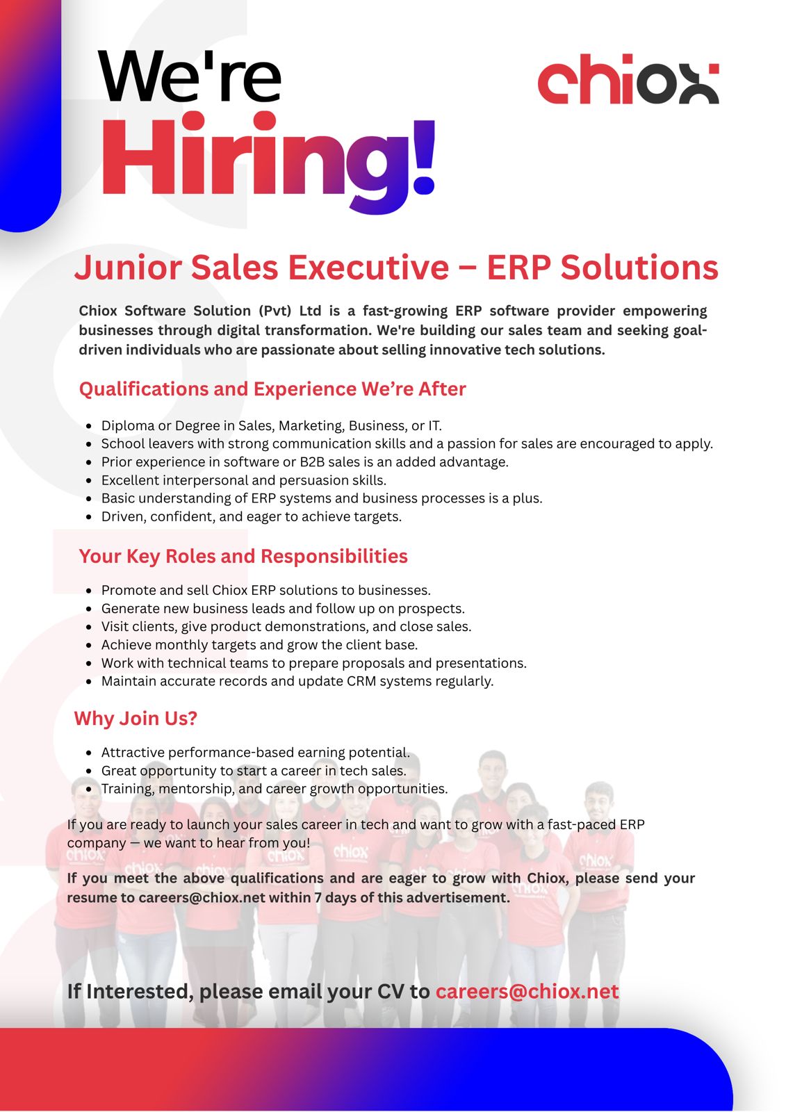 Junior Sales Executive - ERP Solutions - Jobseeker.lk