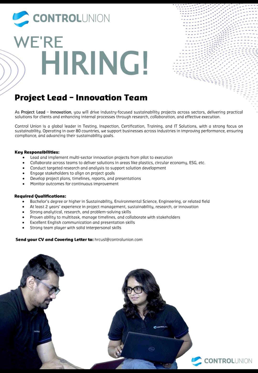 Project Lead - Innovation Team - Jobseeker.lk