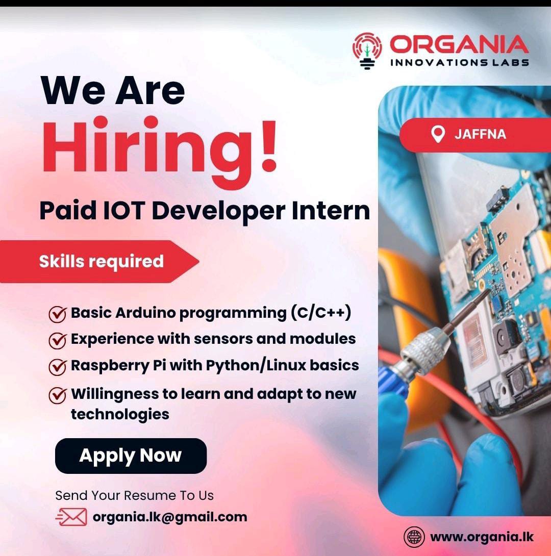 Internship - IOT Developer - Jobseeker.lk
