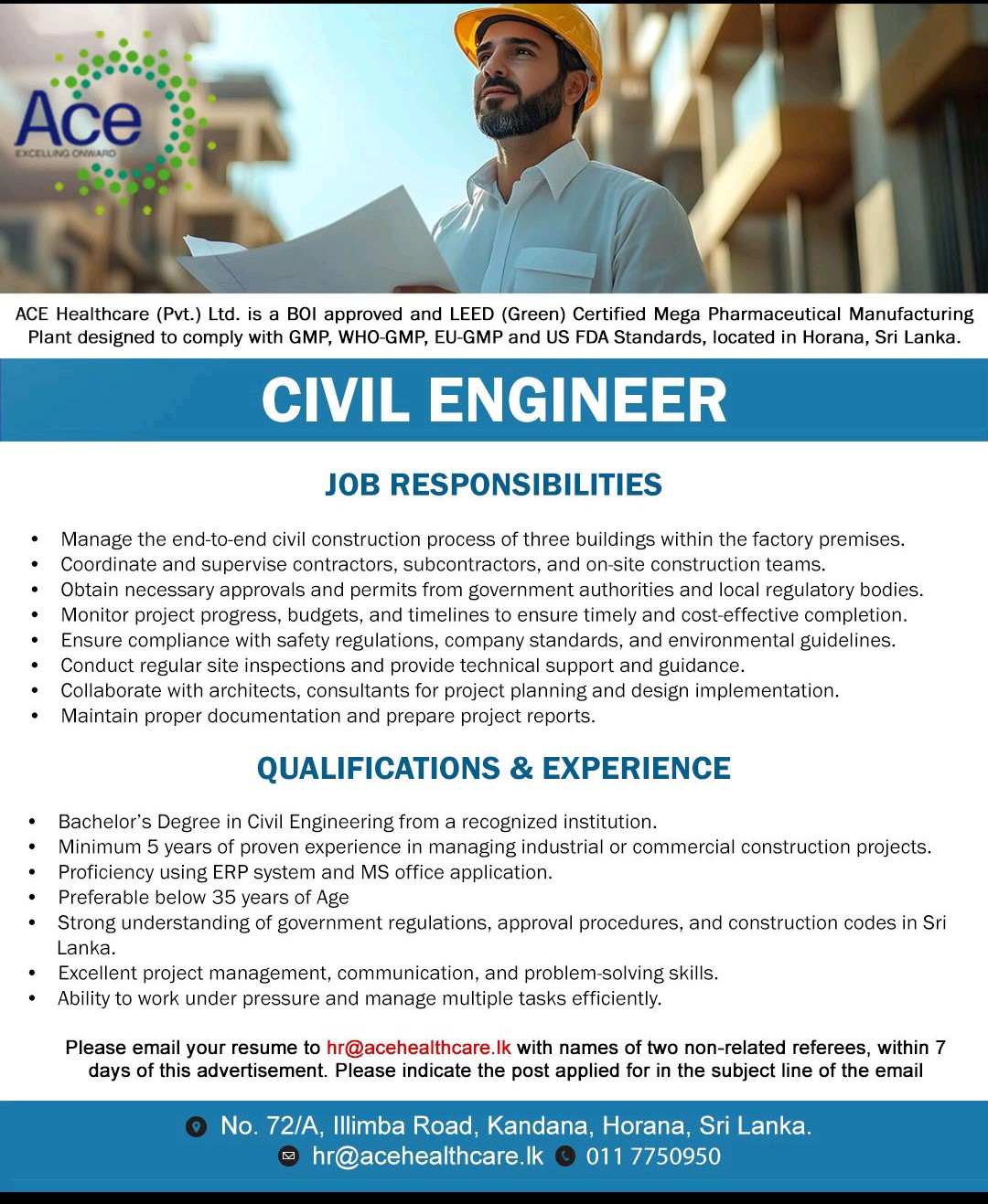 Civil Engineer - Jobseeker.lk