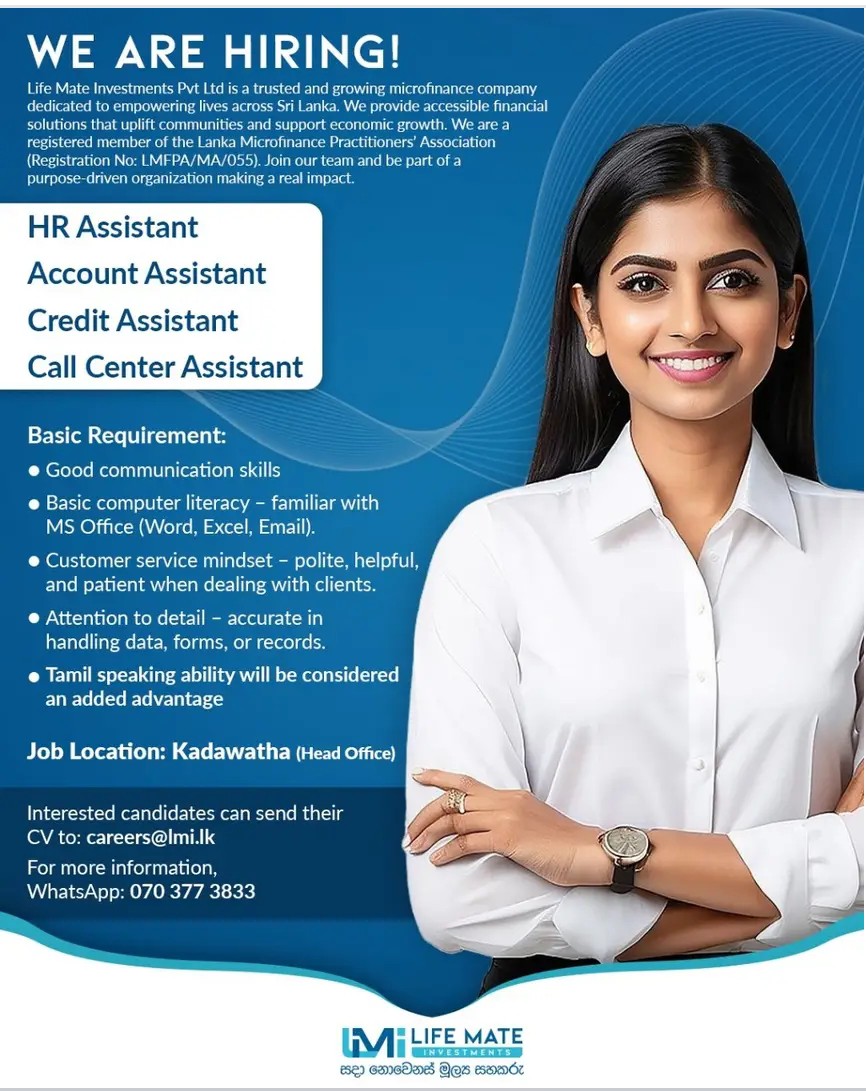 HR Assistant | Account Assistant | Credit Assistant | Call Center ...