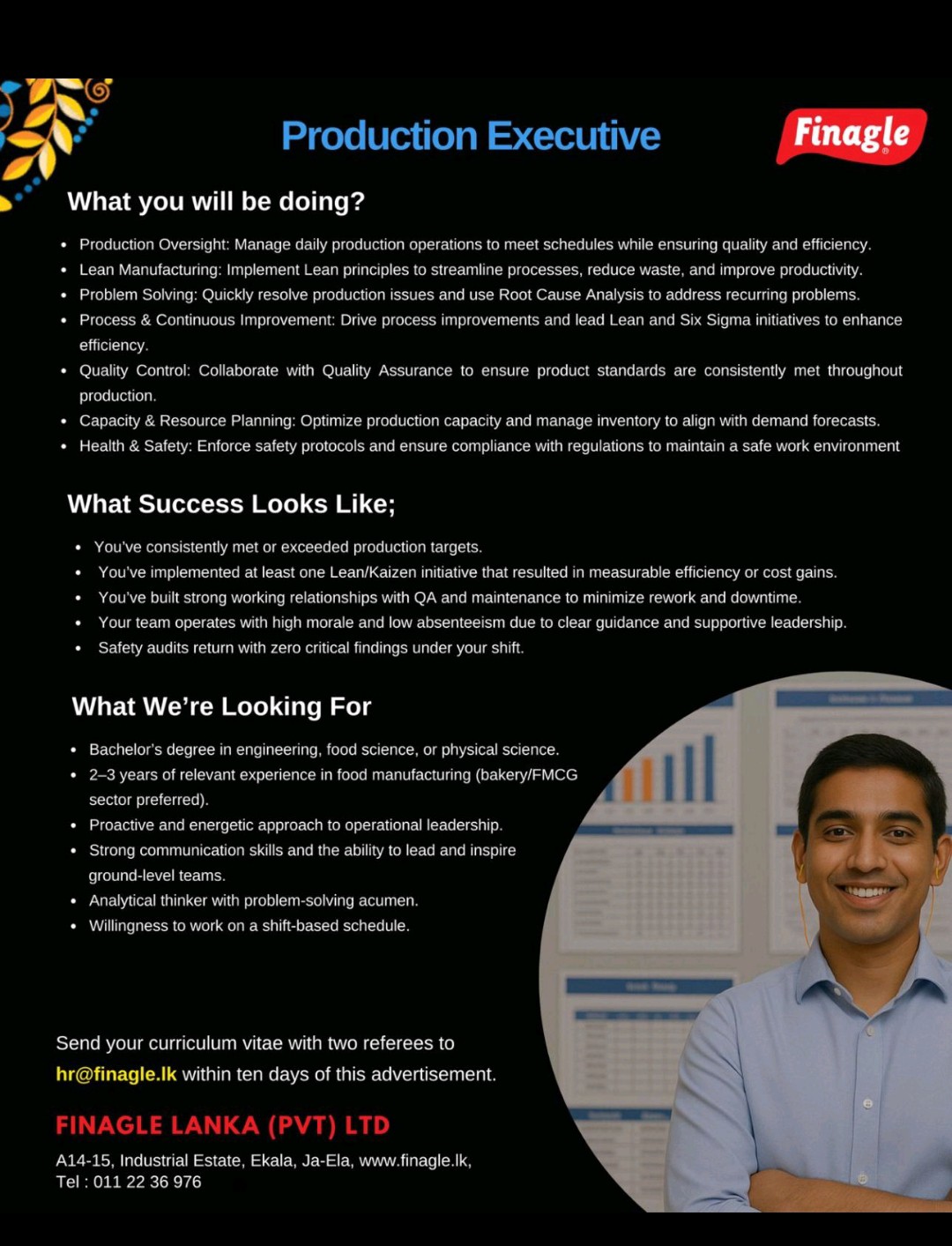 Production Executive - Jobseeker.lk