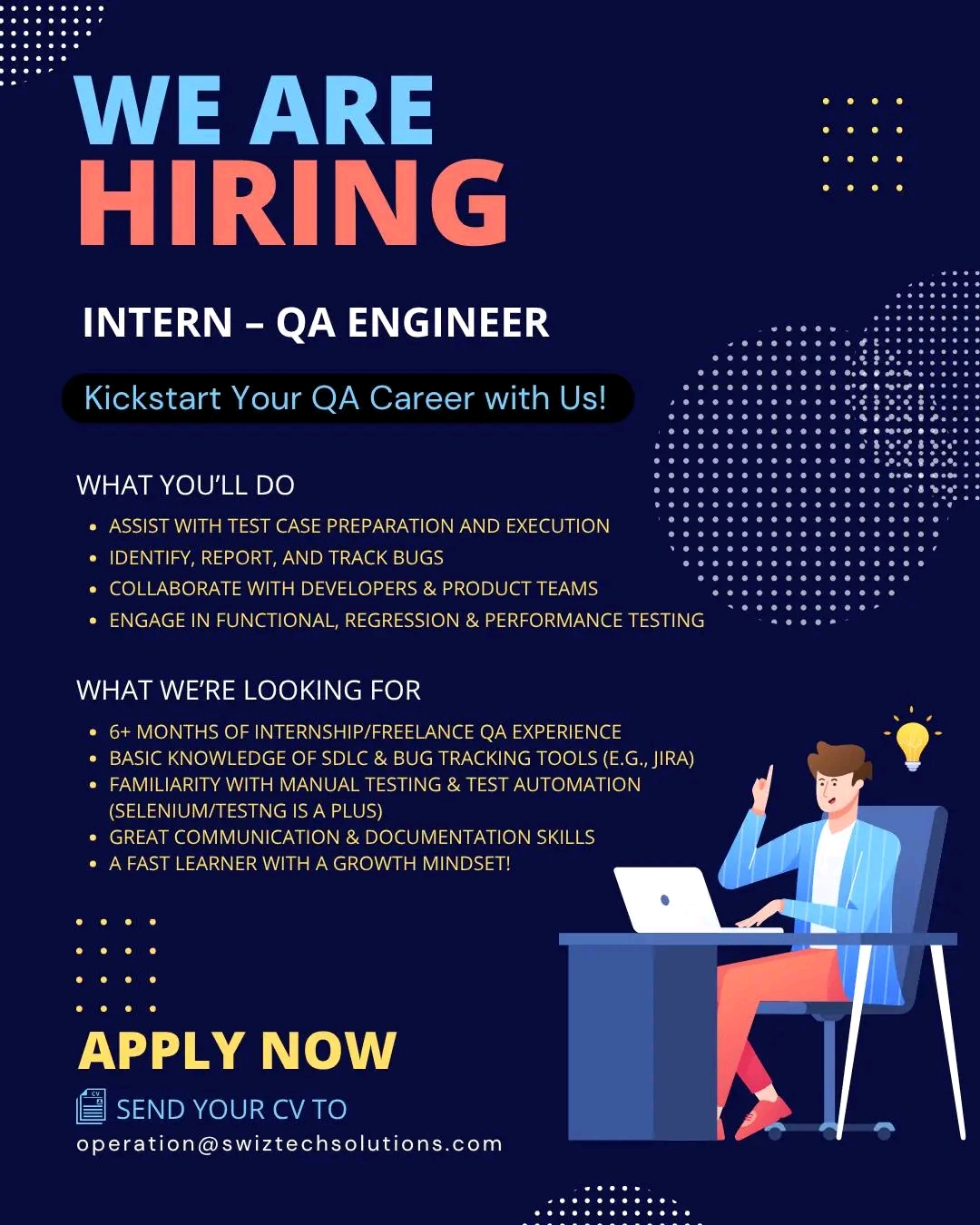 Internship - QA Engineer - Jobseeker.lk