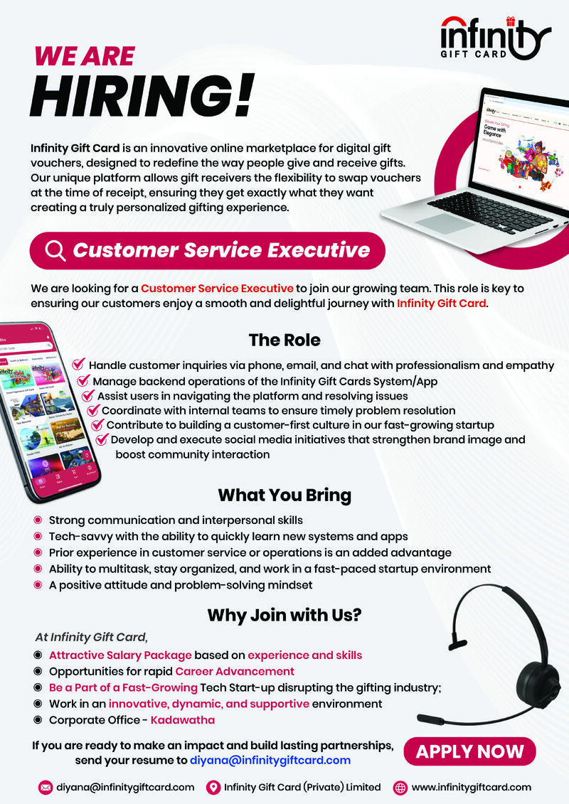 Customer Service Executive - Jobseeker.lk
