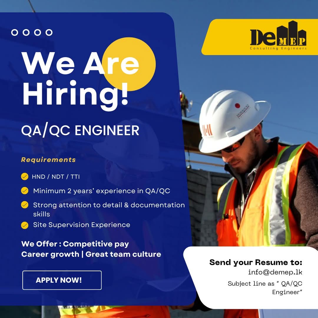 QA/QC Engineer- Jobseeker.lk