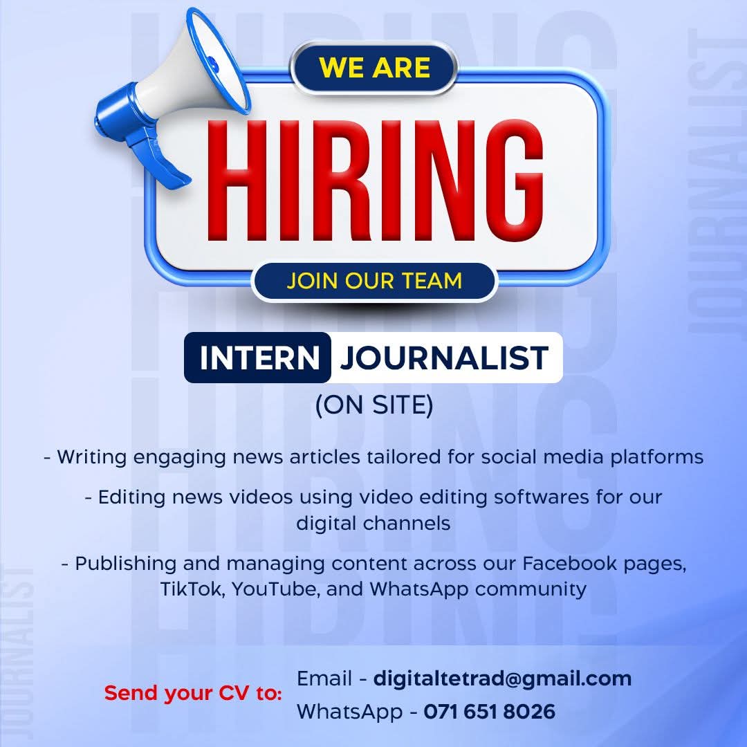 Internship - Journalist - Jobseeker.lk