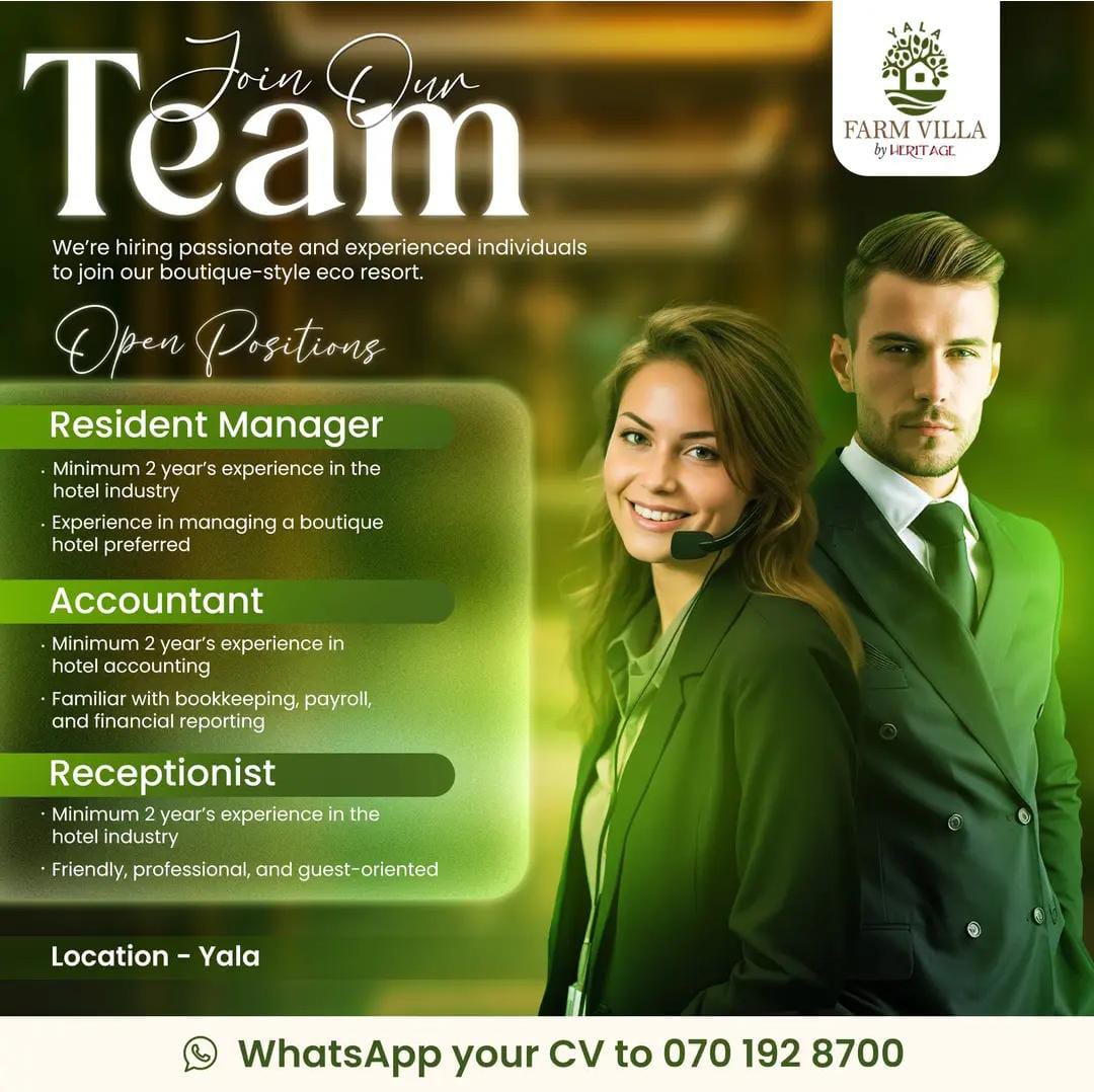Resident Manager/ Receptionist/ Accountant - Jobseeker.lk