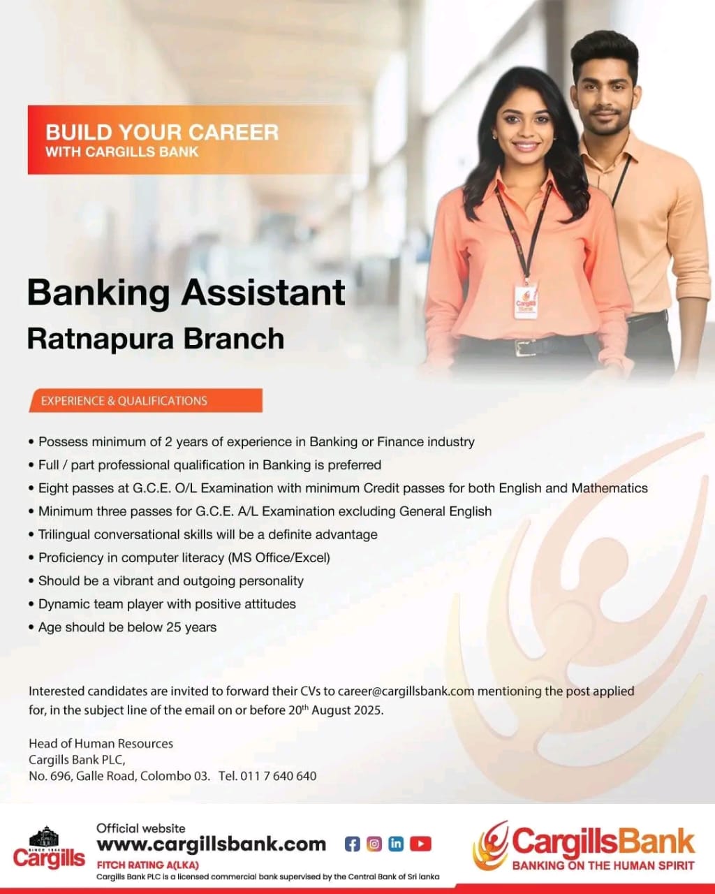 Banking Assistant - Jobseeker.lk