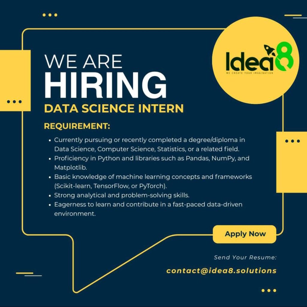 Internship - Electronic Engineer/ Data Science/ Project Manager/ Ai ...