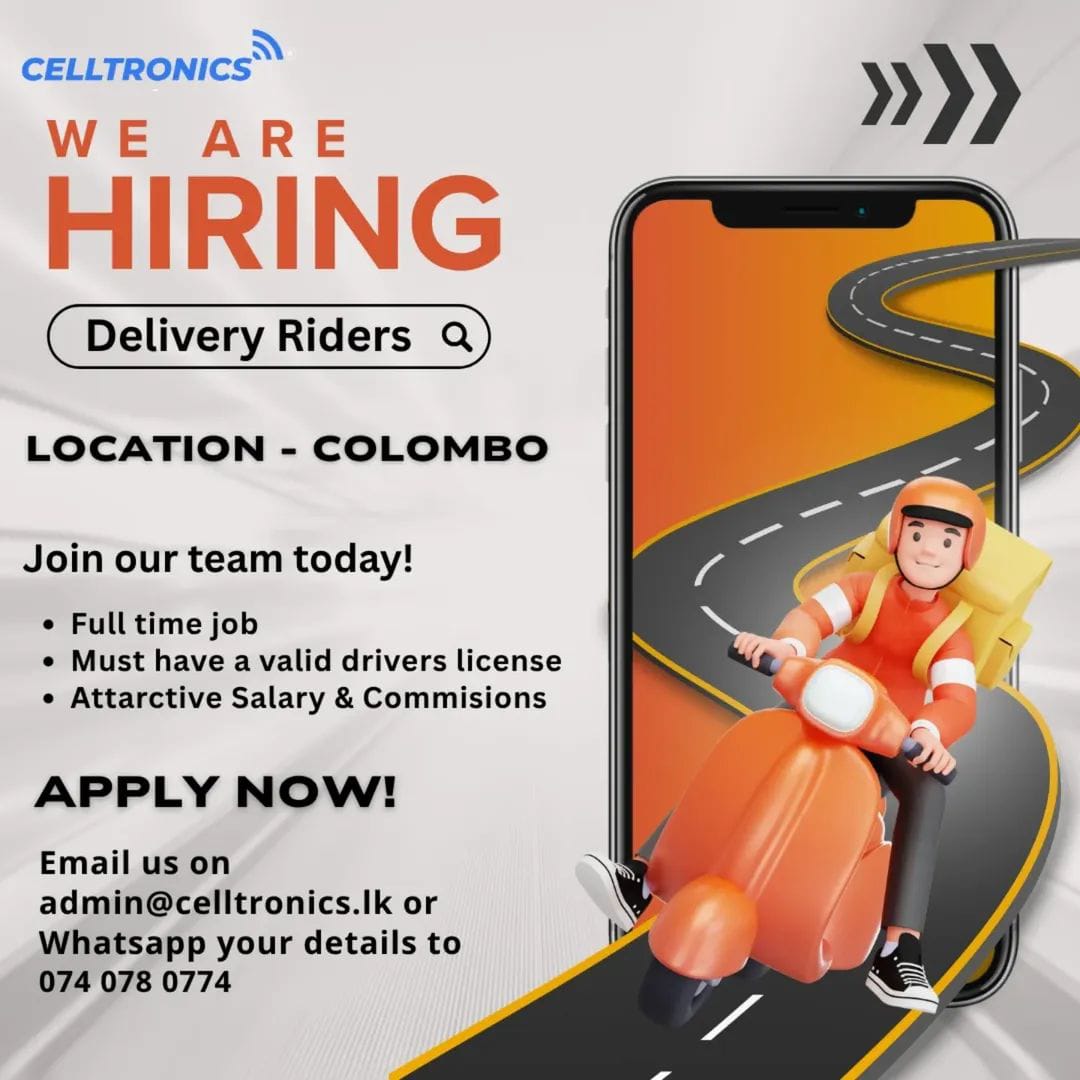 Delivery Riders - Jobseeker.lk