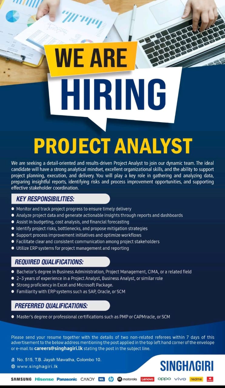 Project Analyst - Jobseeker.lk