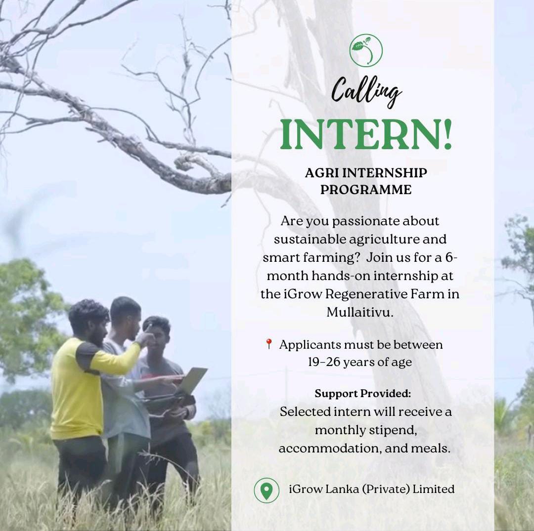 Agriculture Internship Program - Jobseeker.lk