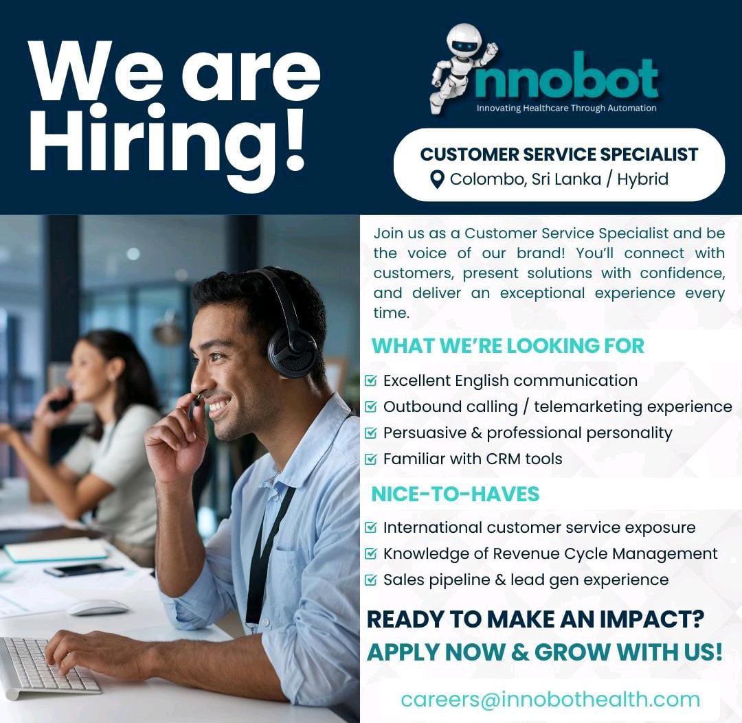 Customer Service Specialist - Jobseeker.lk