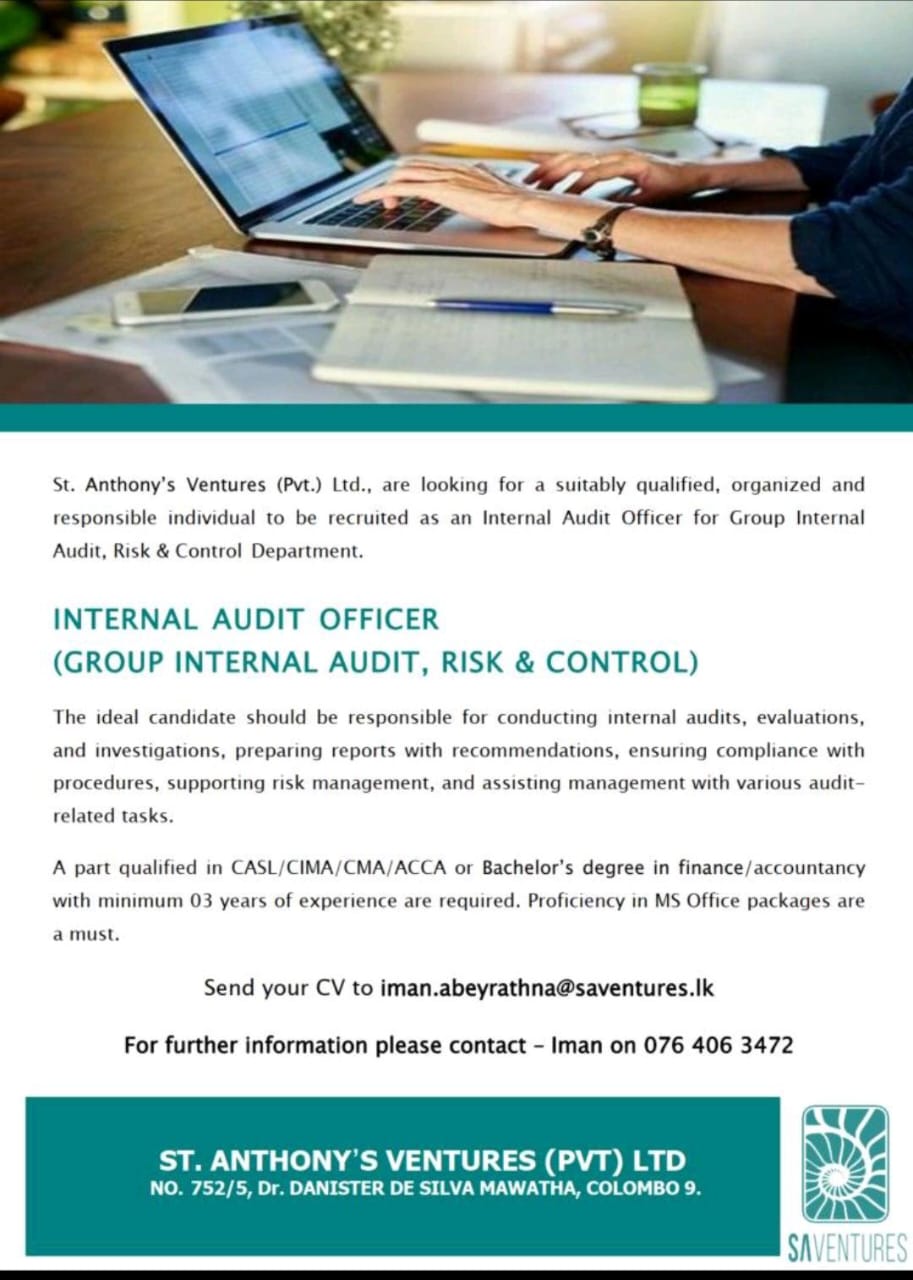 Internal Audit Officer (Group Internal Audit, Risk & Control ...
