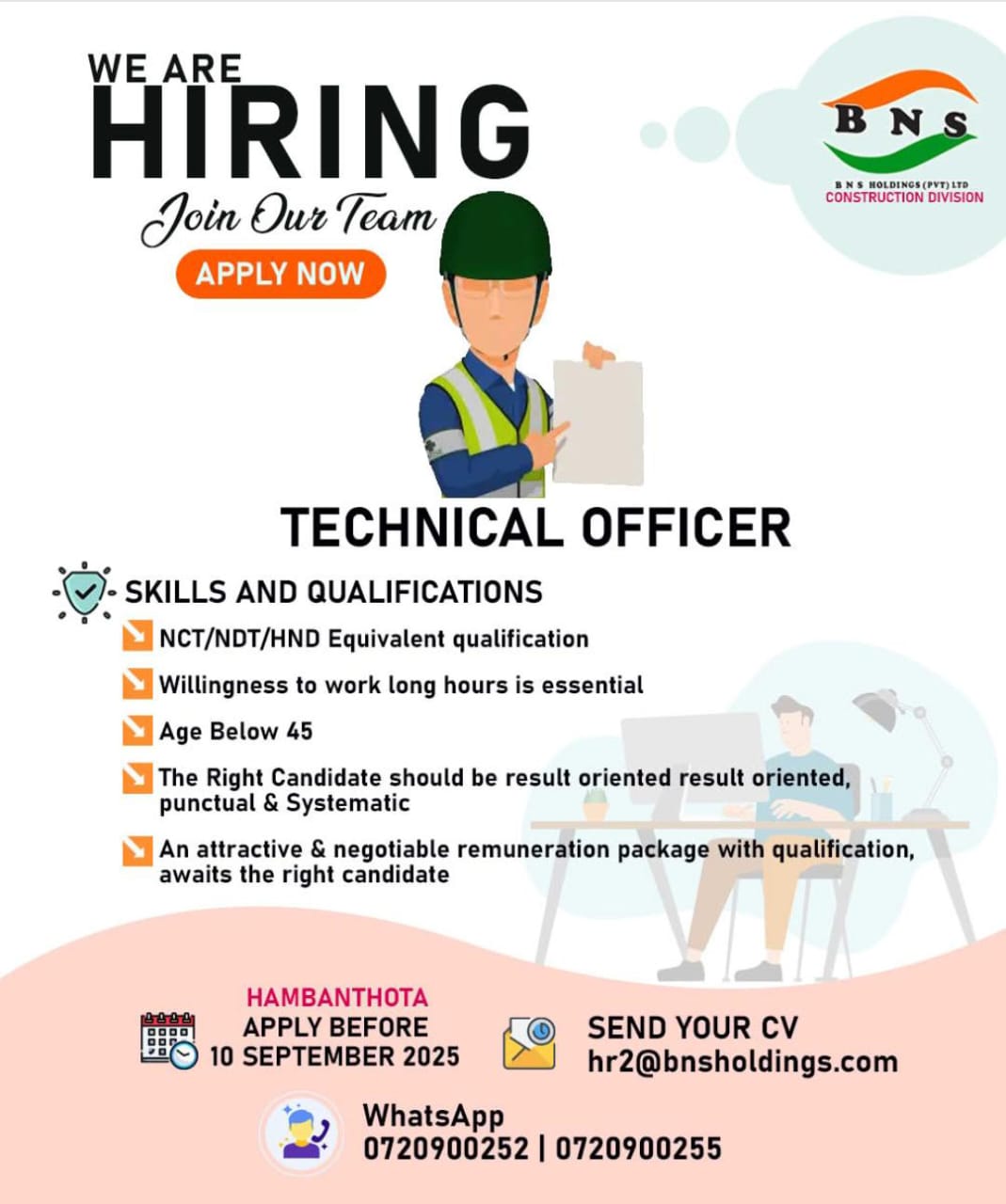 Technical Officer - Jobseeker.lk