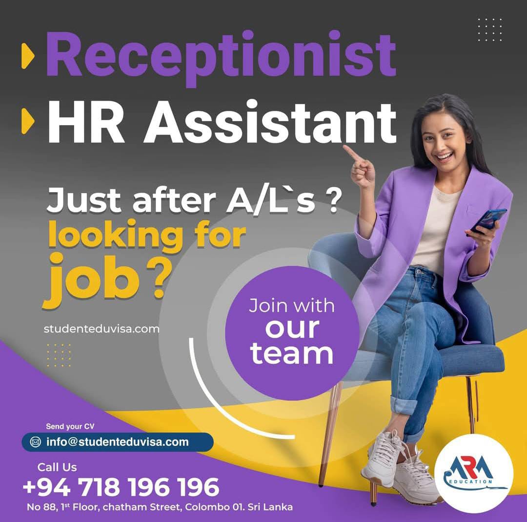 HR Assistant/ Receptionist - Jobseeker.lk