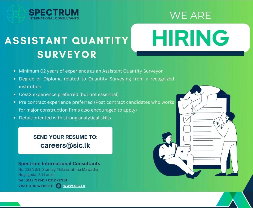 Assistant Quantity Surveyor - Jobseeker.lk