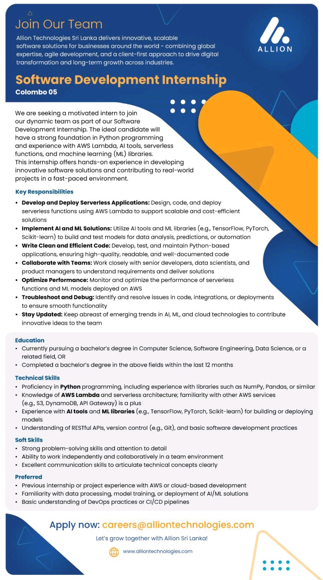 Internship - Software Development - Jobseeker.lk