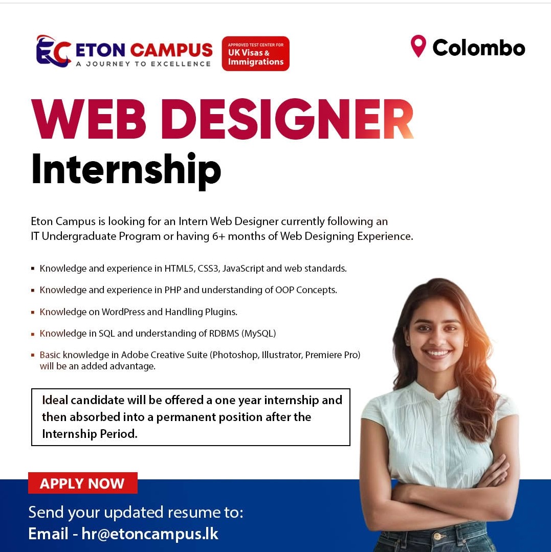 Internship - Web Designer - Jobseeker.lk
