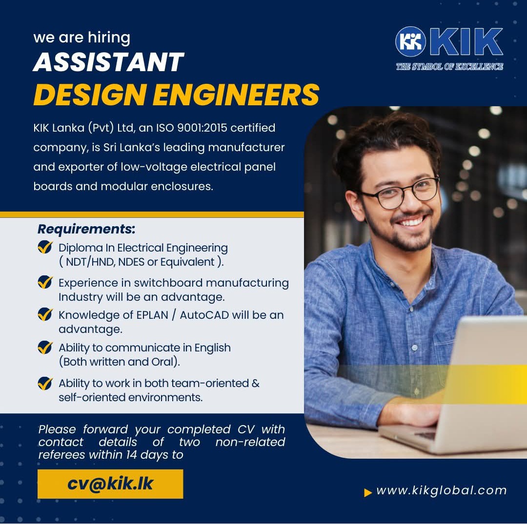 Assistant Design Engineer - Jobseeker.lk