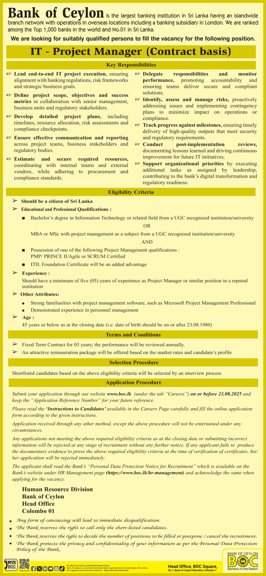 IT - Project Manager - Jobseeker.lk