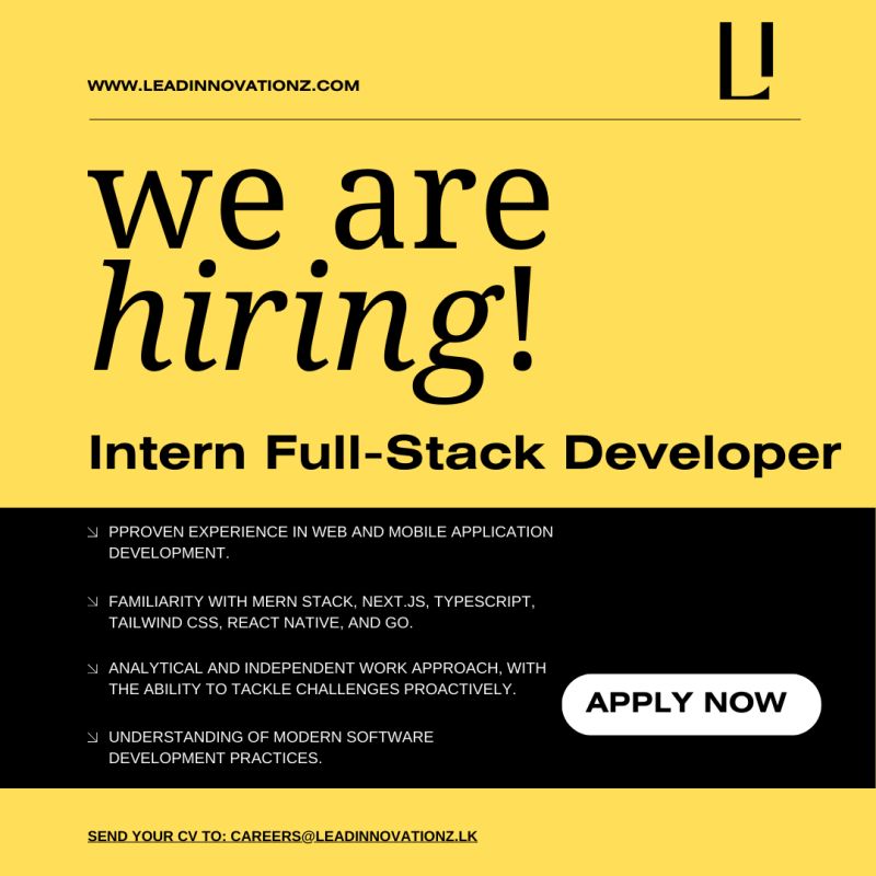 Internship - Full Stack Developer - Jobseeker.lk
