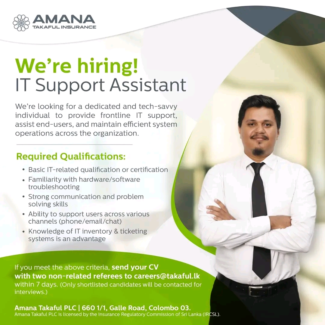 IT Support Assistant - Jobseeker.lk