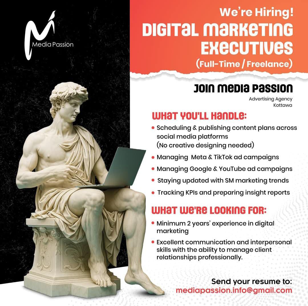 Digital Marketing Executive - Jobseeker.lk