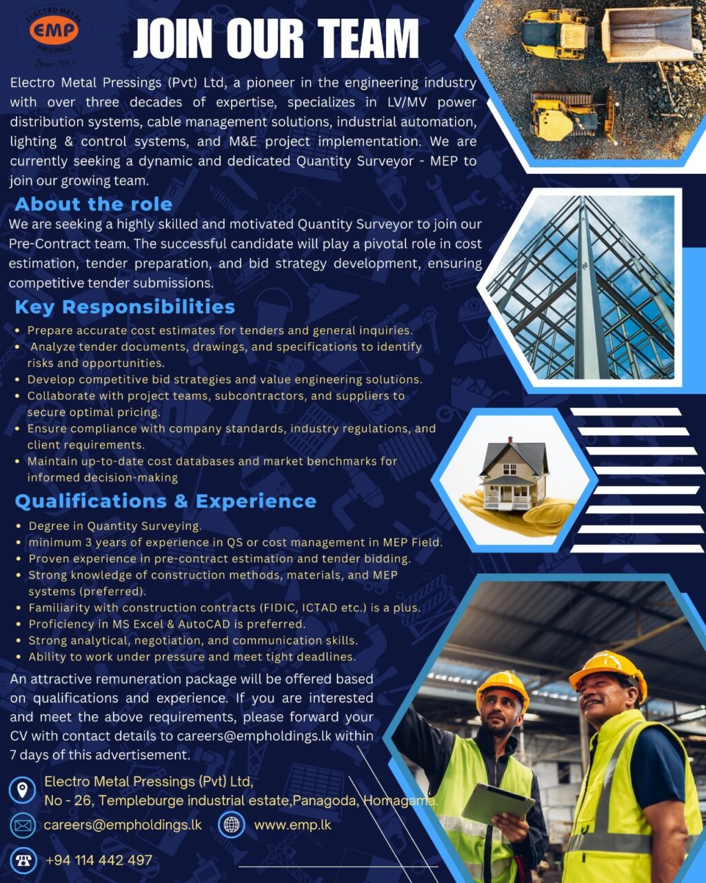Quantity Surveyor - Jobseeker.lk