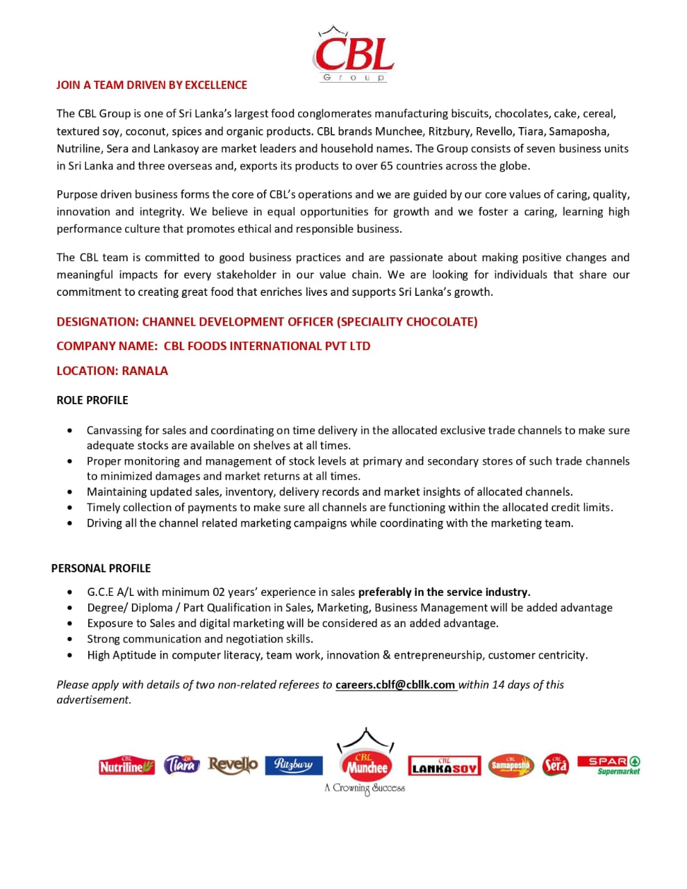 Channel Development Officer - Jobseeker.lk