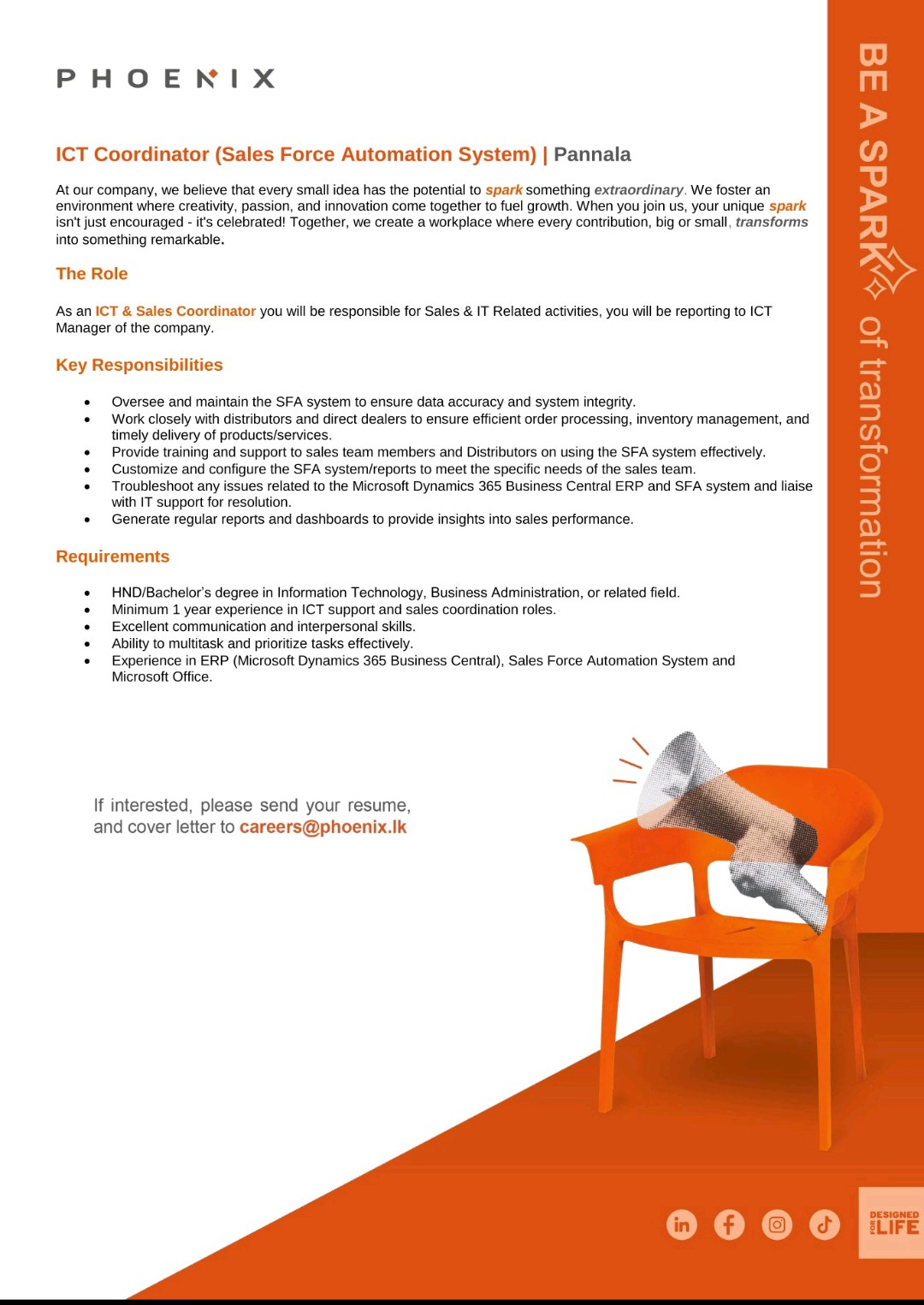 ICT Coordinator - Jobseeker.lk