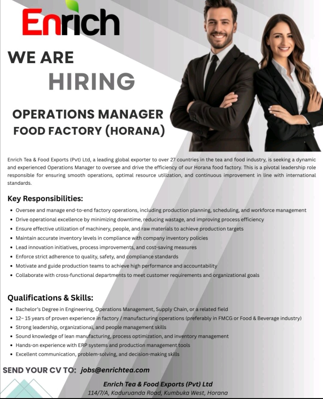 Operations Manager - Jobseeker.lk