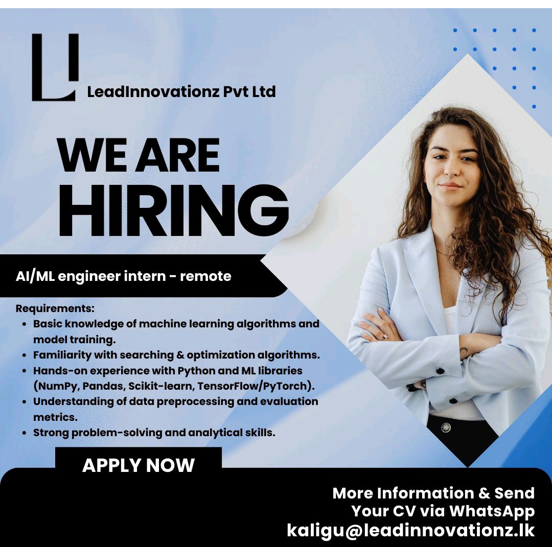Internship - AI/ ML Engineer - Jobseeker.lk