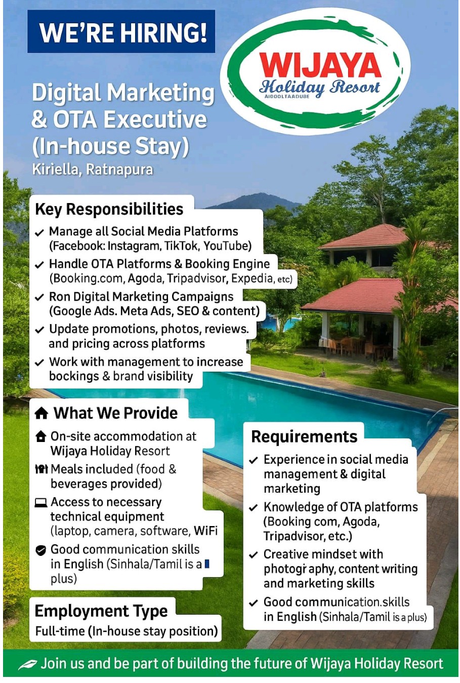 OTA/Digital Marketing Executive - Jobseeker.lk