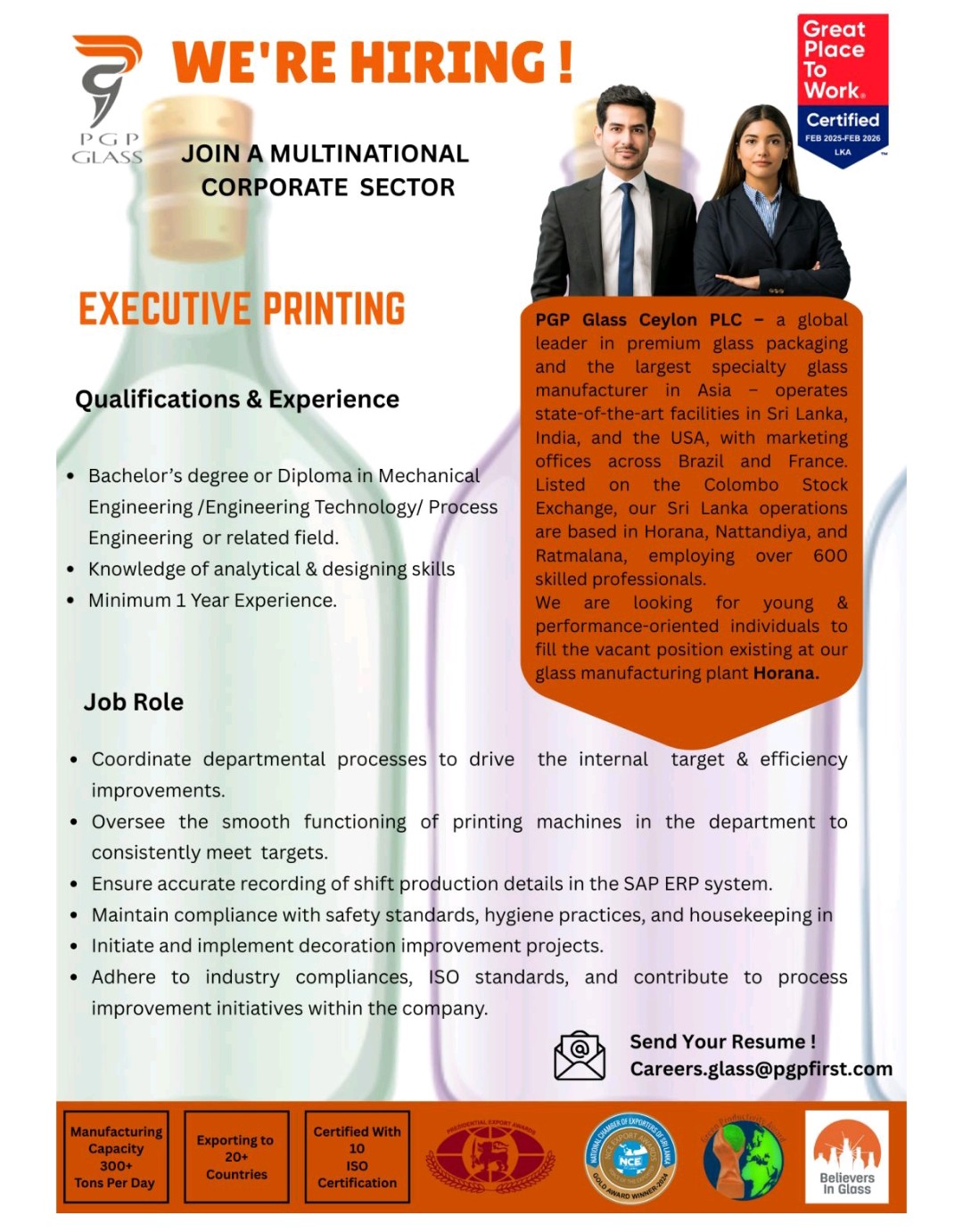 Executive - Printing( Engineering) - Jobseeker.lk