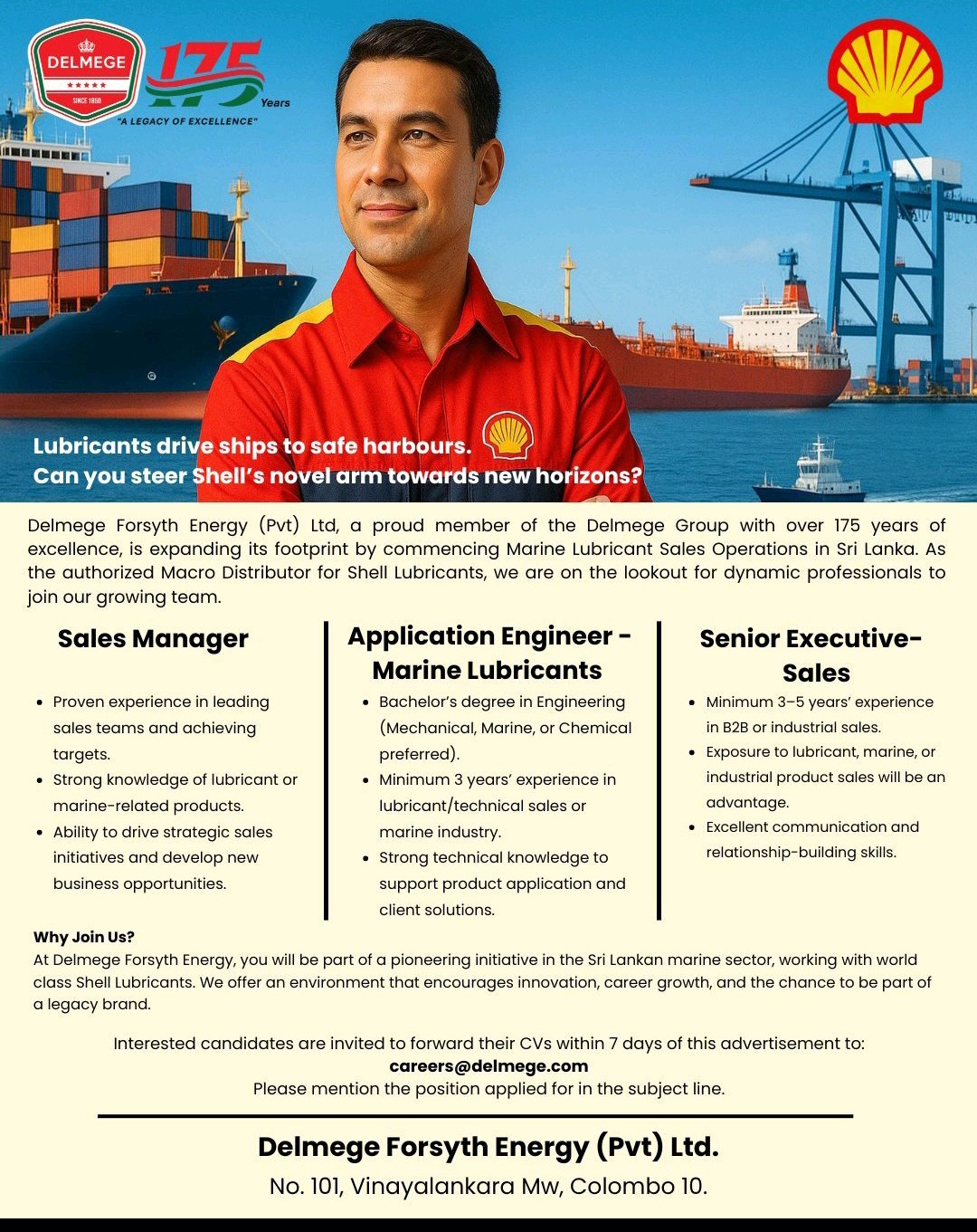 Application Engineer/ Sales Manager /Senior Executive Sales - Jobseeker.lk