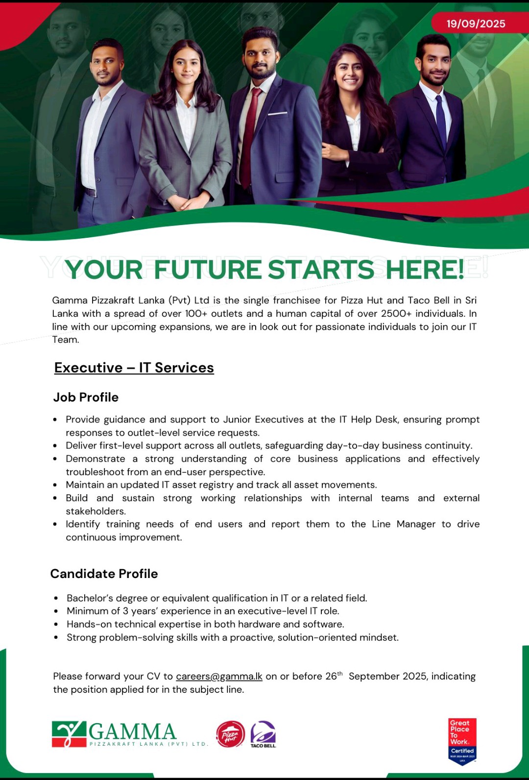Executive - IT Services - Jobseeker.lk