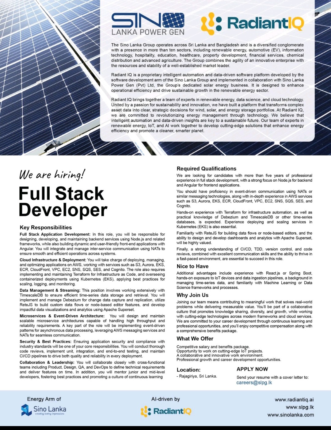 Full Stack Developer - Jobseeker.lk